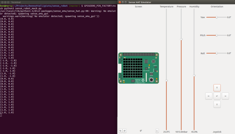 Prototyping a Raspberry Pi robot idea with two emulators - Ben Nuttall